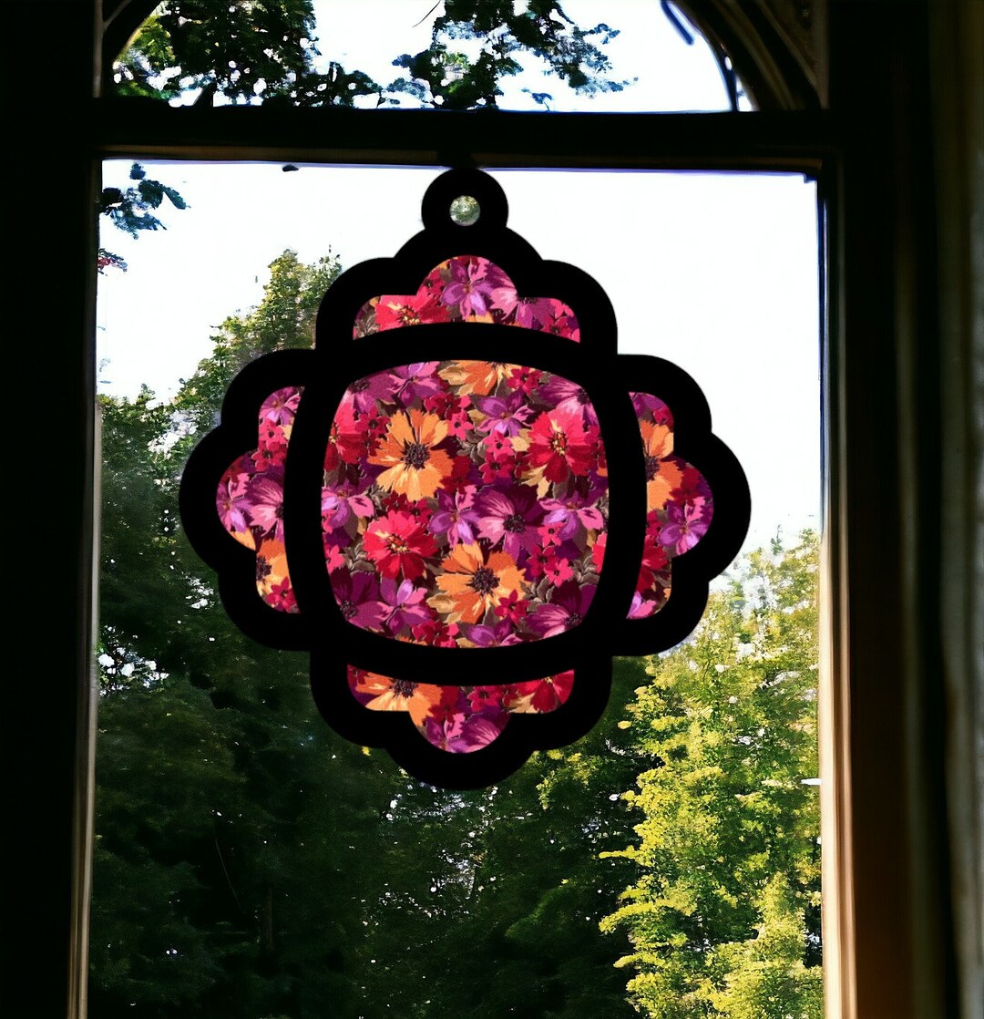 Fancy Rounded Square Suncatcher Laser File Digital Download SVG PDF - Etsy