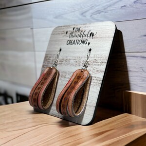 Leather Leatherette Large Loop Heart Valentine Earring Laser File ...