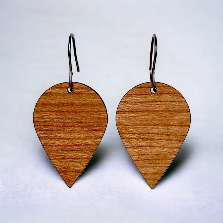 Teardrop Inlay Earring Laser Cut File Digital Download SVG PDF - Etsy