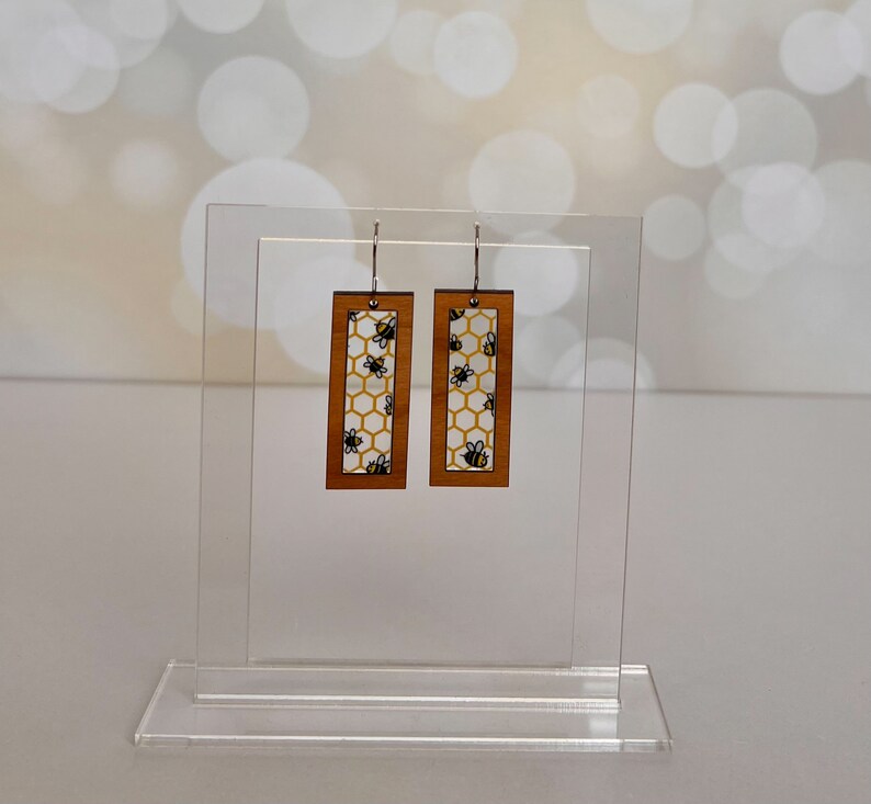 Nested Rectangle Inlay Earring Laser Cut File Digital Download SVG PDF ...