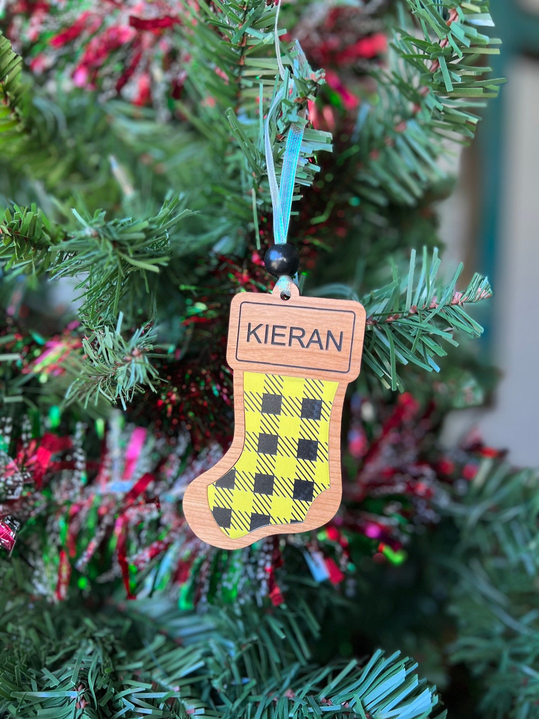 Christmas Stocking Personalized Inlay Ornament Digital Download Laser ...