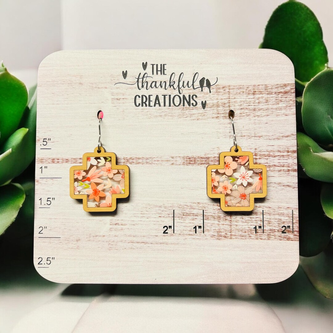 Plus Sign Inlay Earring Bundle Laser File Digital Download SVG PDF - Etsy