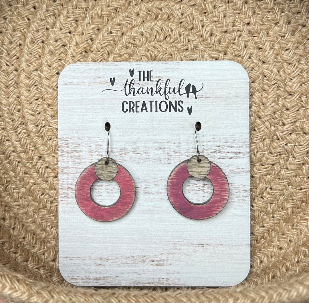 Round Hoop Earring Bundle Laser Cut File Digital Download SVG PDF - Etsy