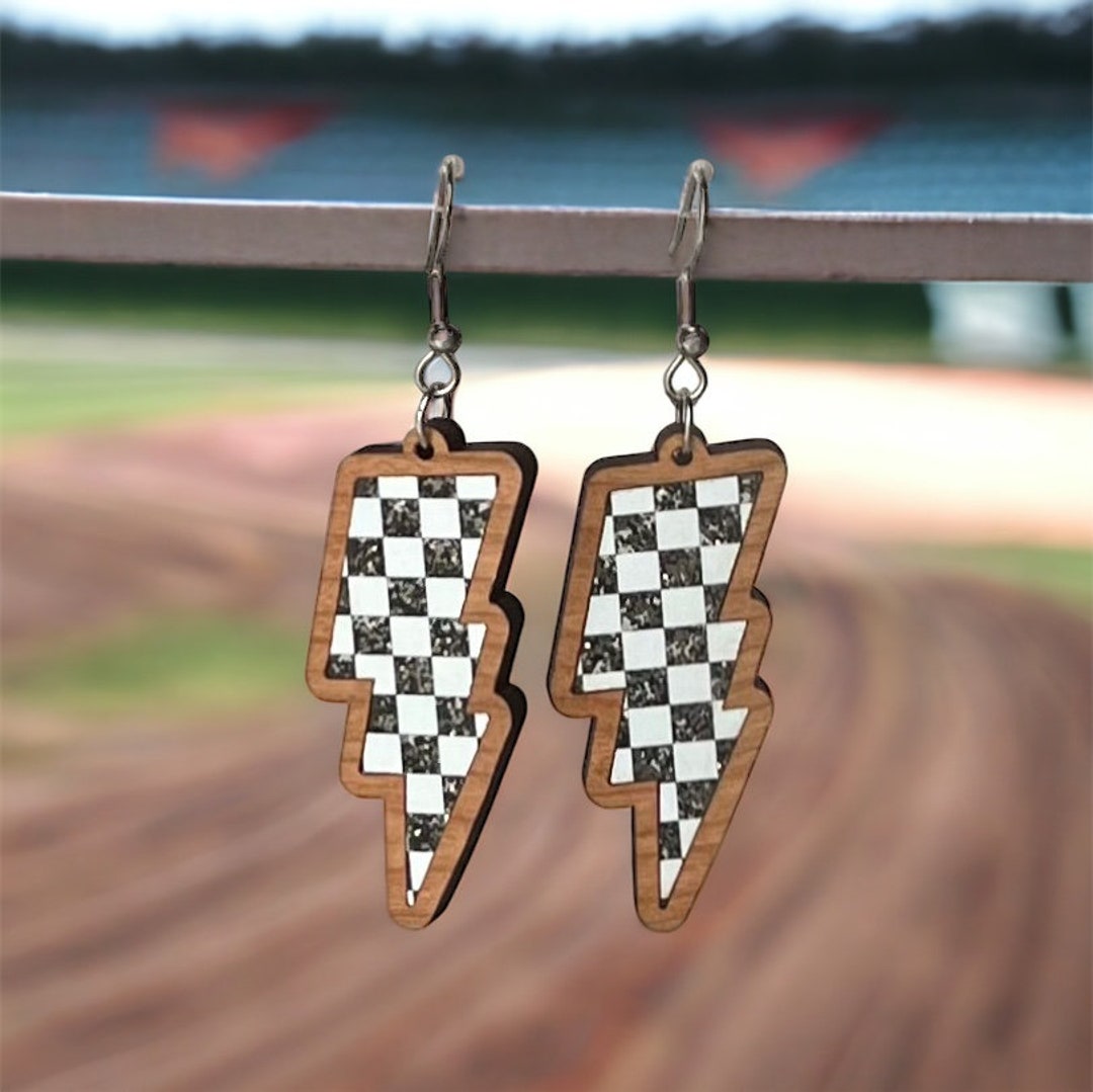 Lightning Bolt Inlay Earring Bundle Laser Cut File Digital Download SVG ...