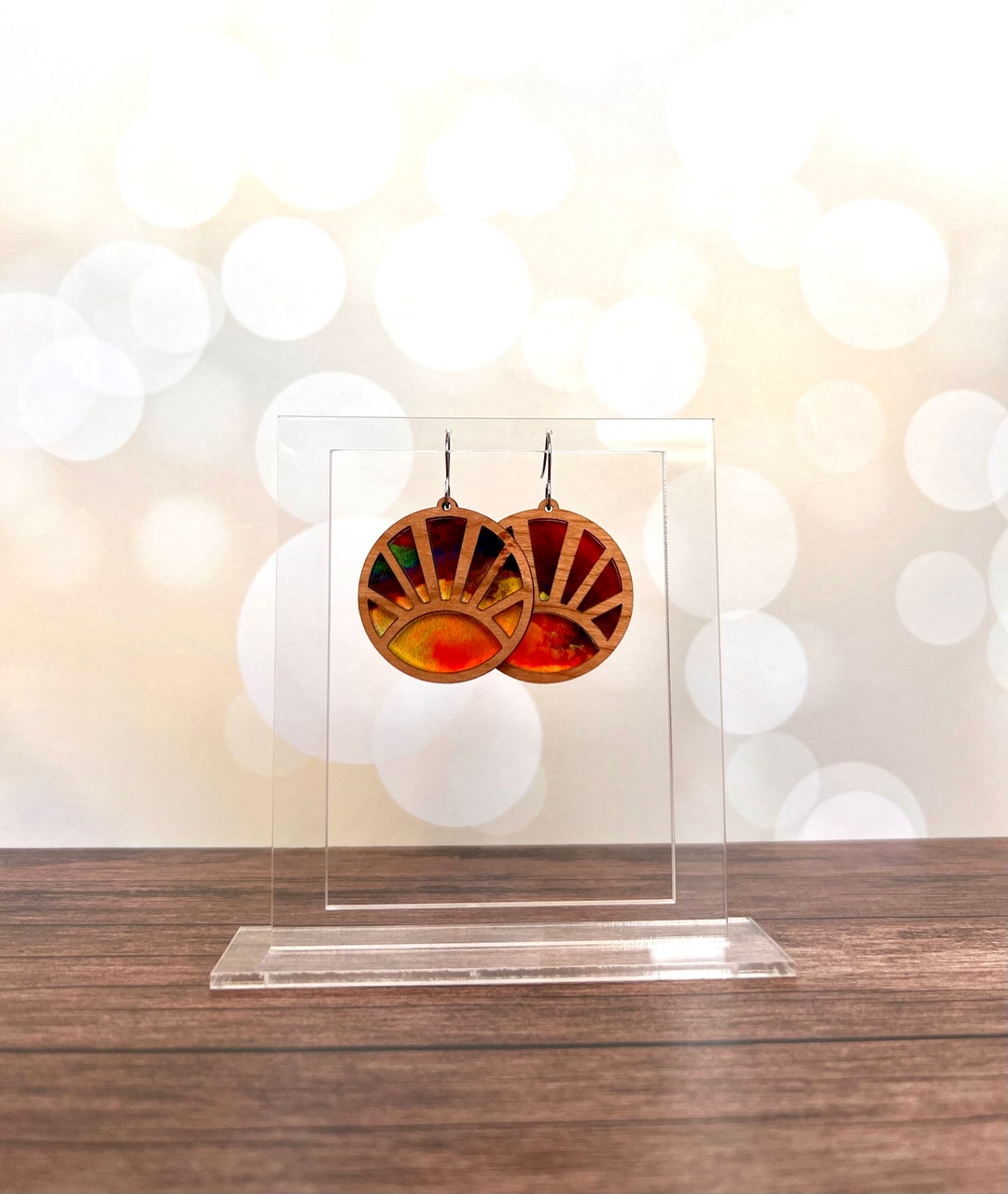 Sunrise Sunset Inlay Earring LASER Digital Download SVG PDF - Etsy