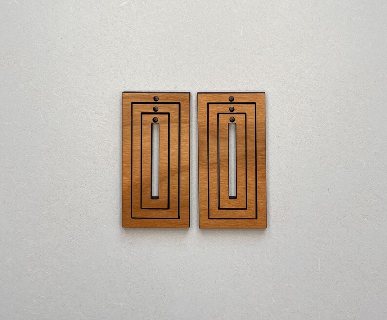 Nested Rectangle Inlay Earring Laser Cut File Digital Download SVG PDF ...