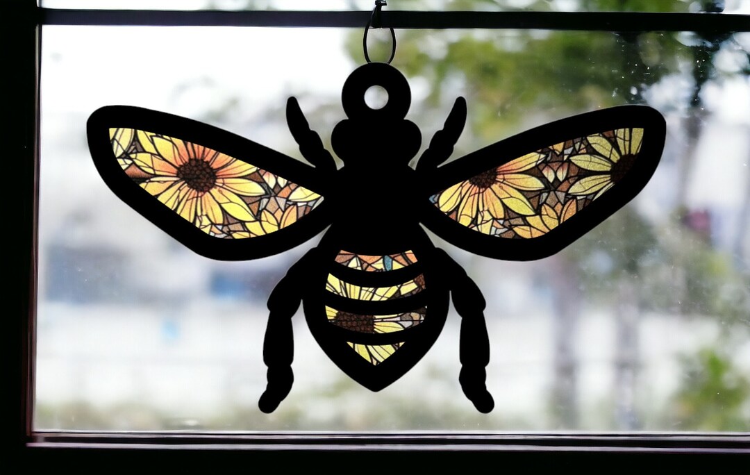 Bee Suncatcher Car Charm File Laser Digital Download SVG PDF - Etsy
