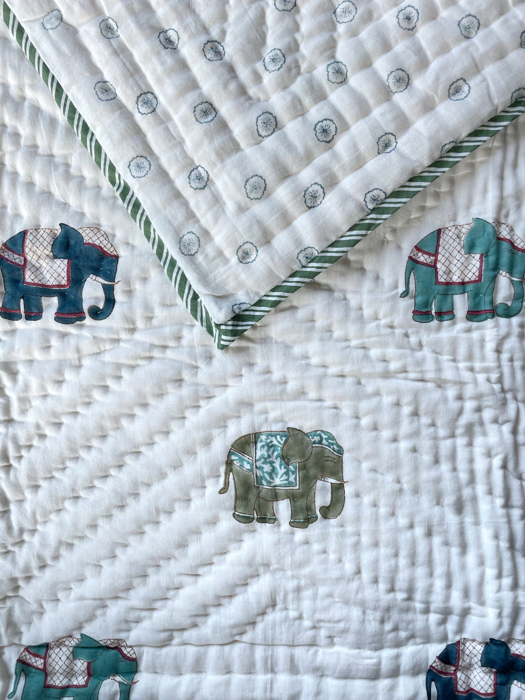 Baby Quilt, Newborn Gift, Baby Girl Gift, Baby Shower Gift, Hand Block ...