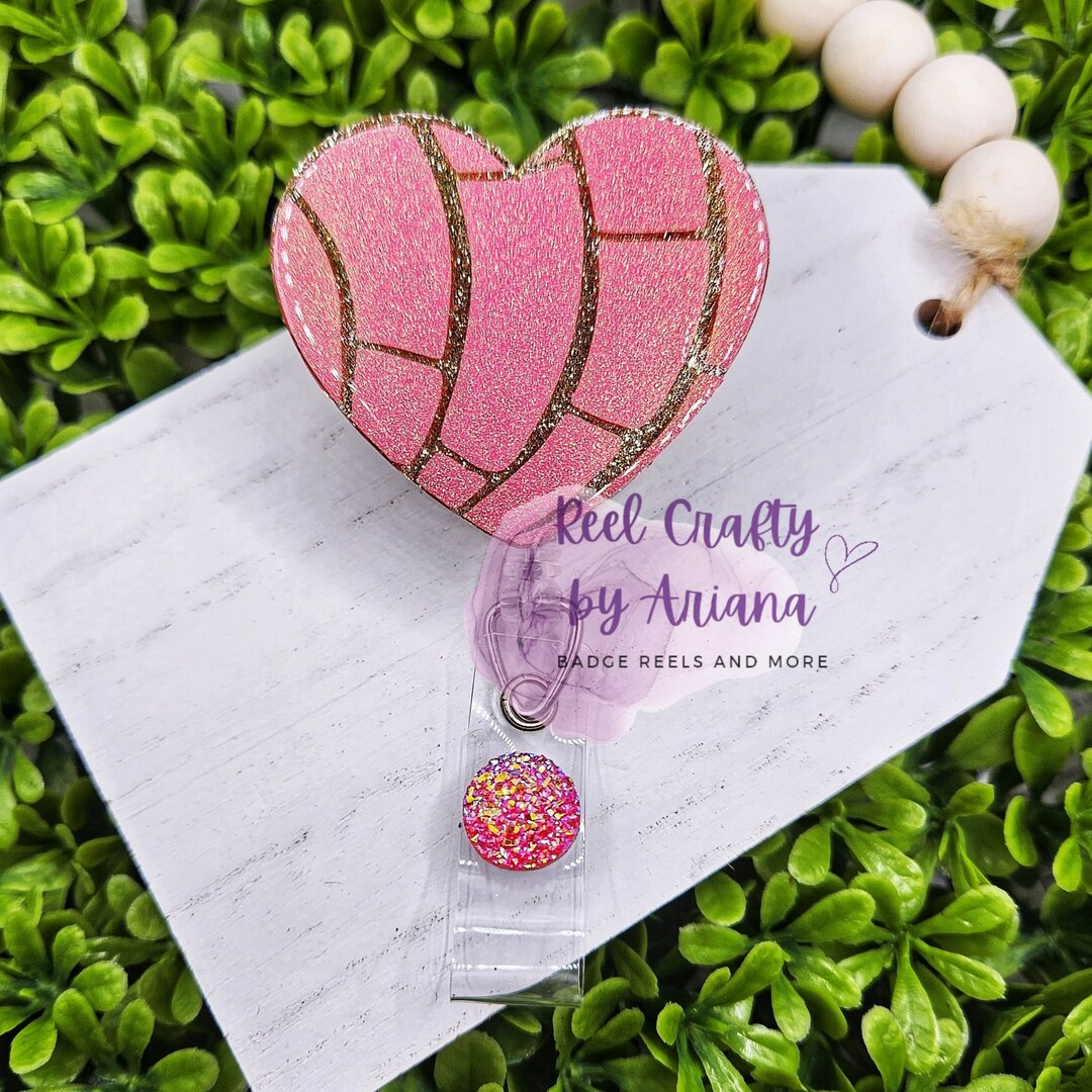 Concha Badge Reel, Valentine's Day, Concha Heart Badge Reel, Mexican ...