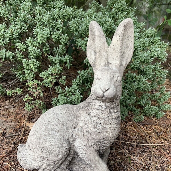 Rabbit Garden Statue - Etsy