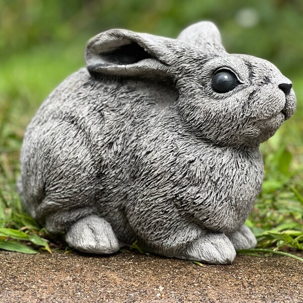 Rabbit Garden Statue - Etsy