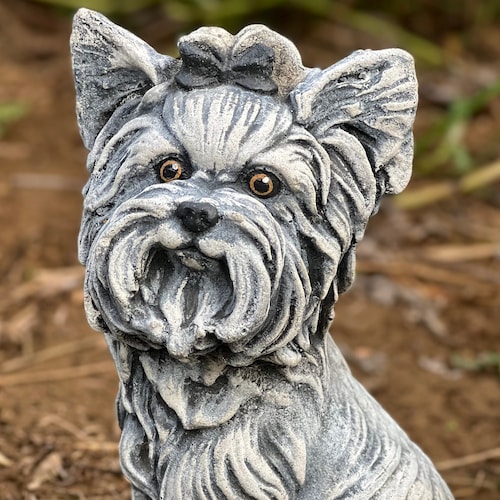 Yorkshire Terrier Statue Yorkie Statue Dog Statues Concrete - Etsy