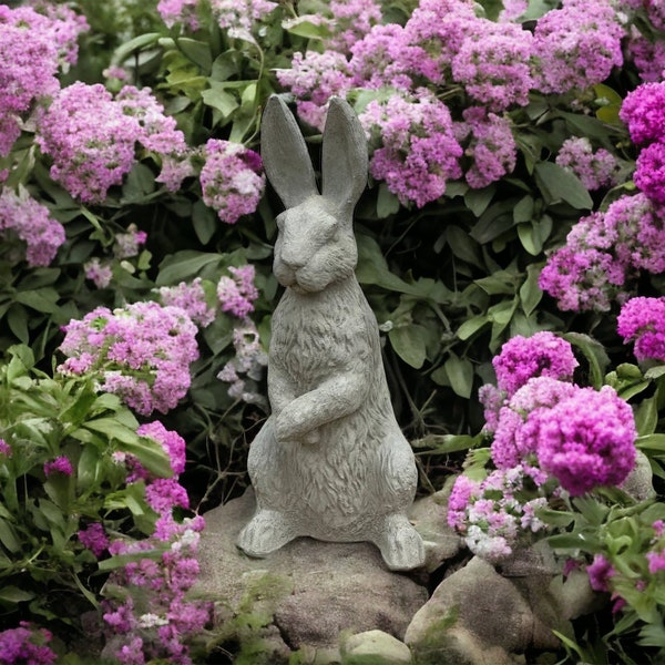 Rabbit Garden Statue - Etsy