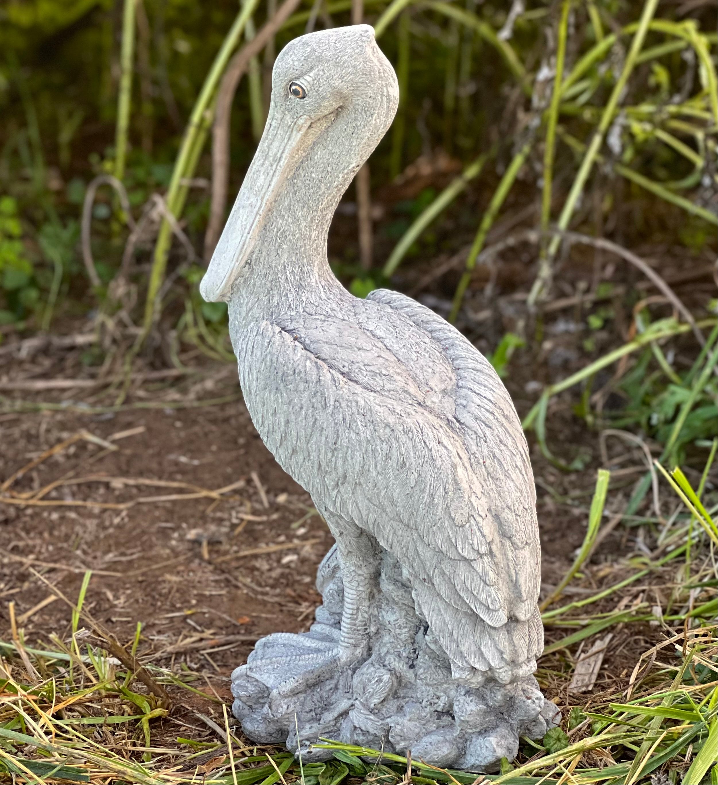 Stone Pelican Statue Concrete Pelican Sculpture Garden Bird - Etsy