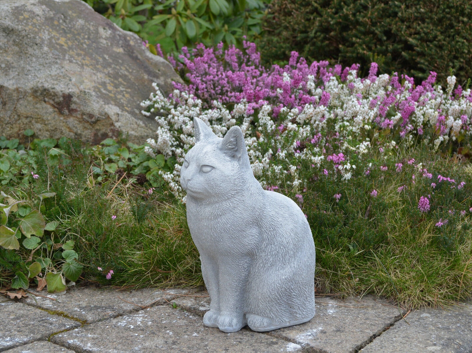 Cat Garden Statue Cat Memorial Indoor Outdoor Sculpture Cement - Etsy