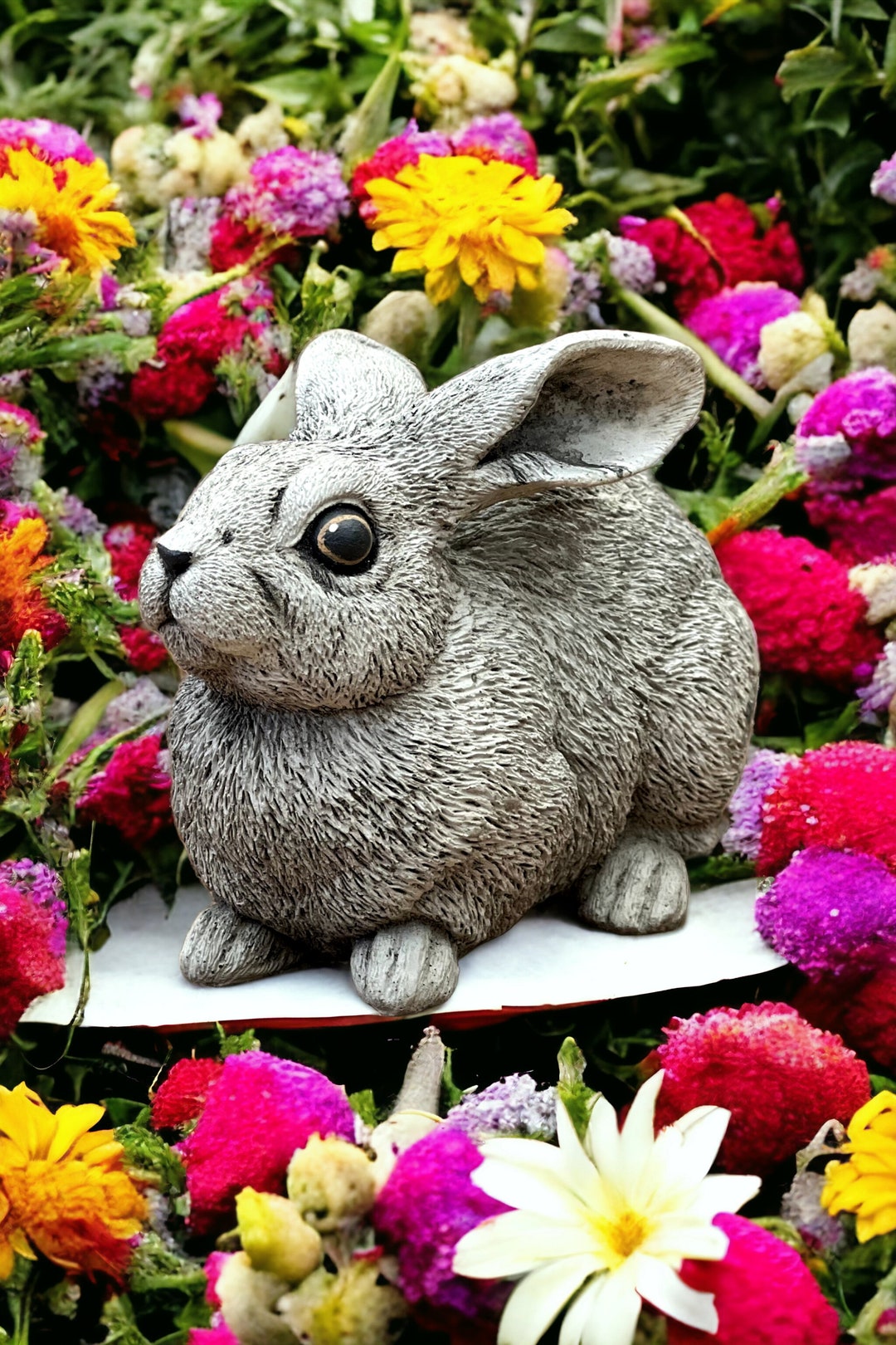 Standing Rabbit Statue Sitting Bunny With Big Ears Figure Outdoor or ...