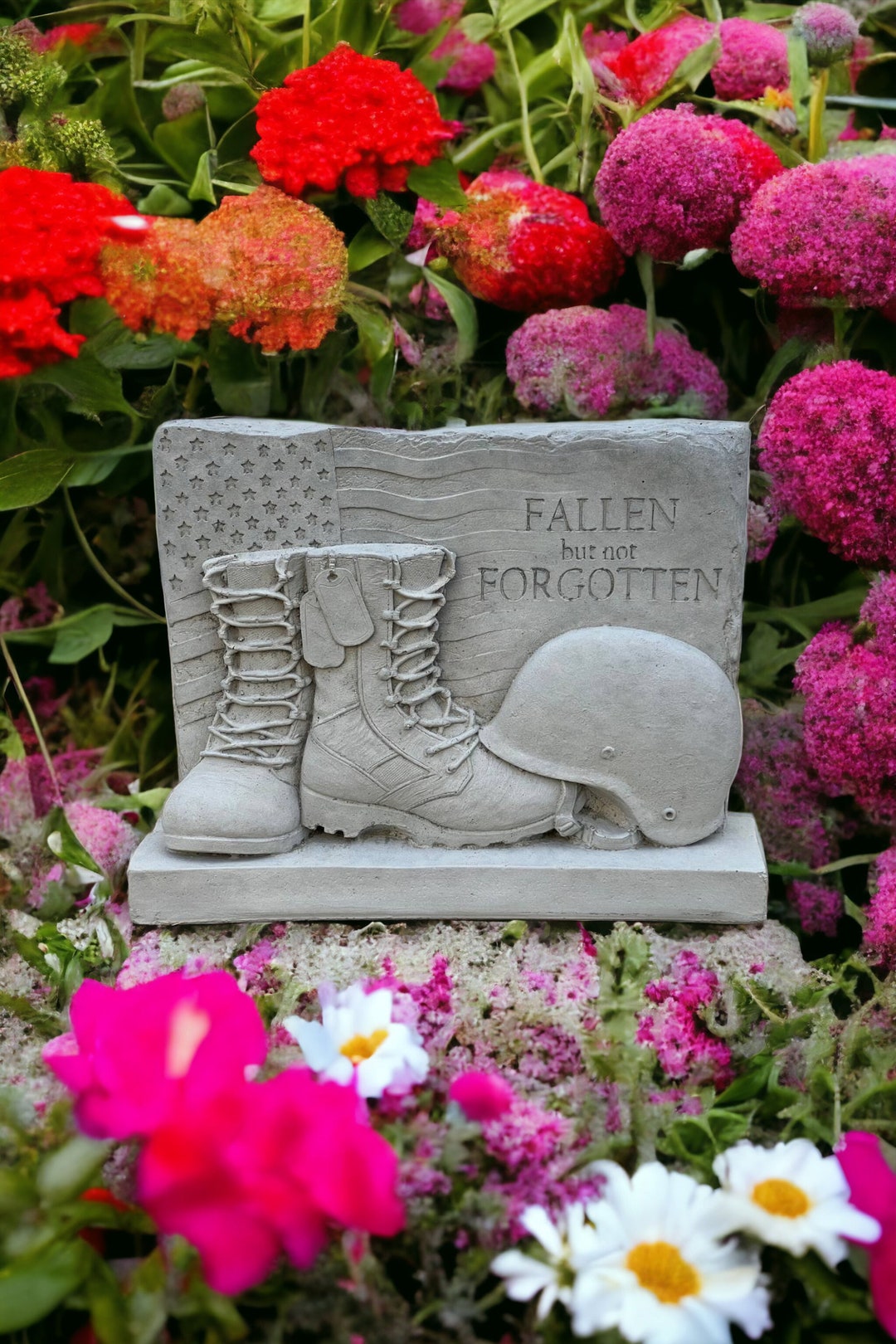 Fallen Not Forgotten Memorial Concrete Fallen Soldier Statue - Etsy