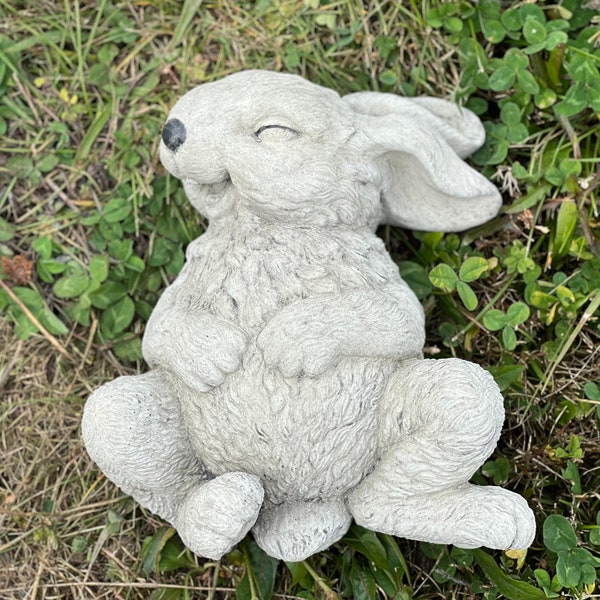 Laying Rabbit Statue - Etsy