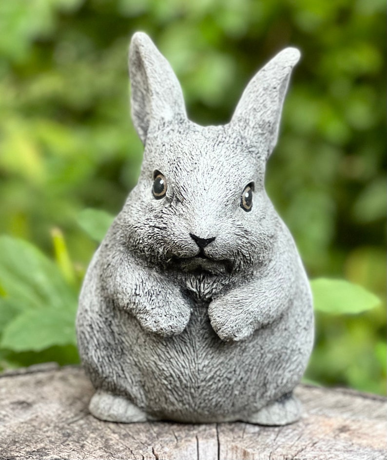 Rabbit Garden Statue Bunny Figure Decor Ornament Backyard Home - Etsy