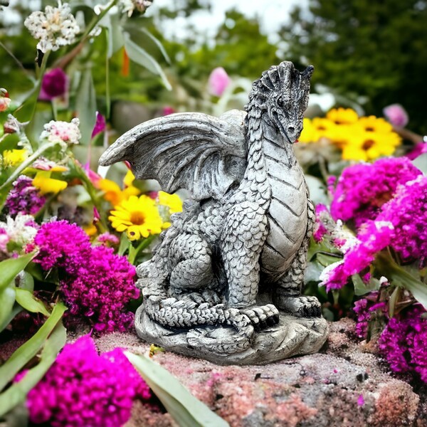 Japanese Dragon Garden Statue - Etsy
