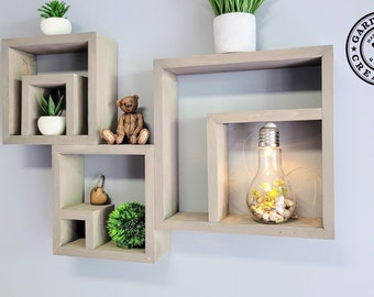 Floating Shelf Geometric - Etsy