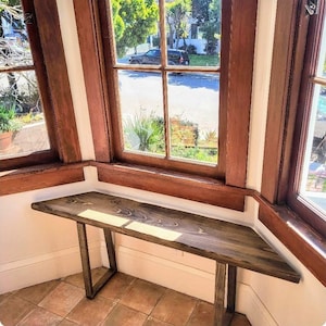 Unique Trapezoid Shaped Console Table | Solid Wood Modern Mud Room ...