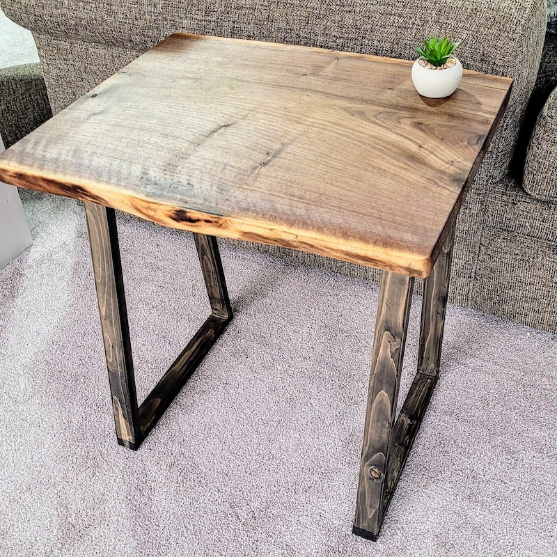 Live Edge End Table - Etsy