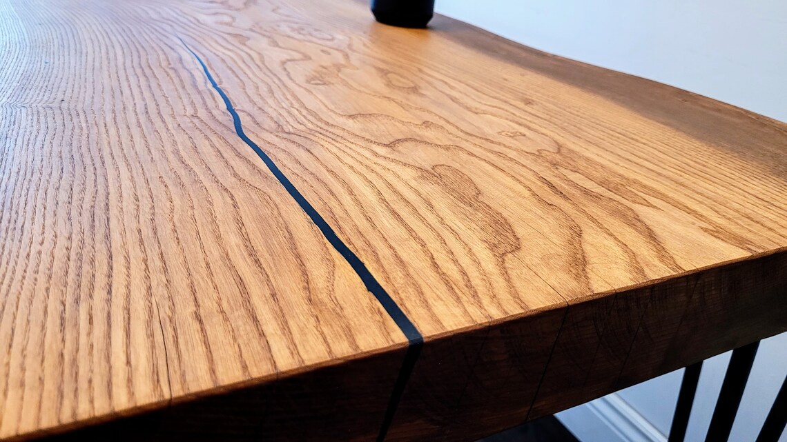 Square Live Edge Modern Rustic Kitchen Table | Breakfast Nook | Solid ...