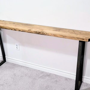 Unique Trapezoid Shaped Console Table | Solid Wood Modern Mud Room ...