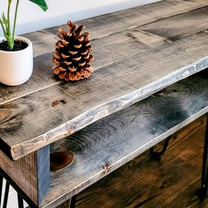 Rustic Chic Live Edge Media Console | Handmade TV Stand | Gaming ...