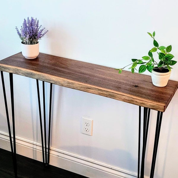 Wood and Metal Console Table - Etsy