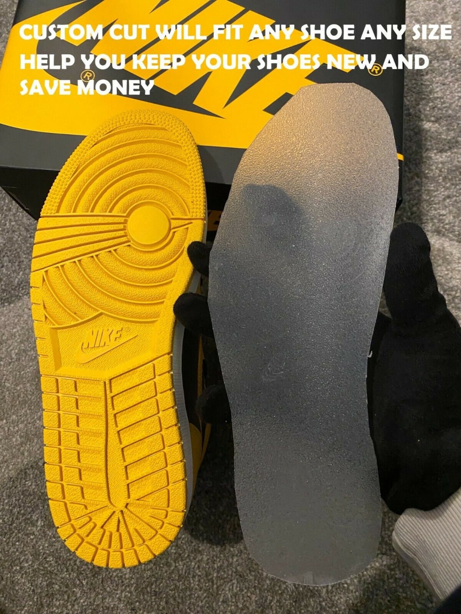 Pair of Nike Jordan Yeezy Sole Protectors Protective Clear Film Custom ...