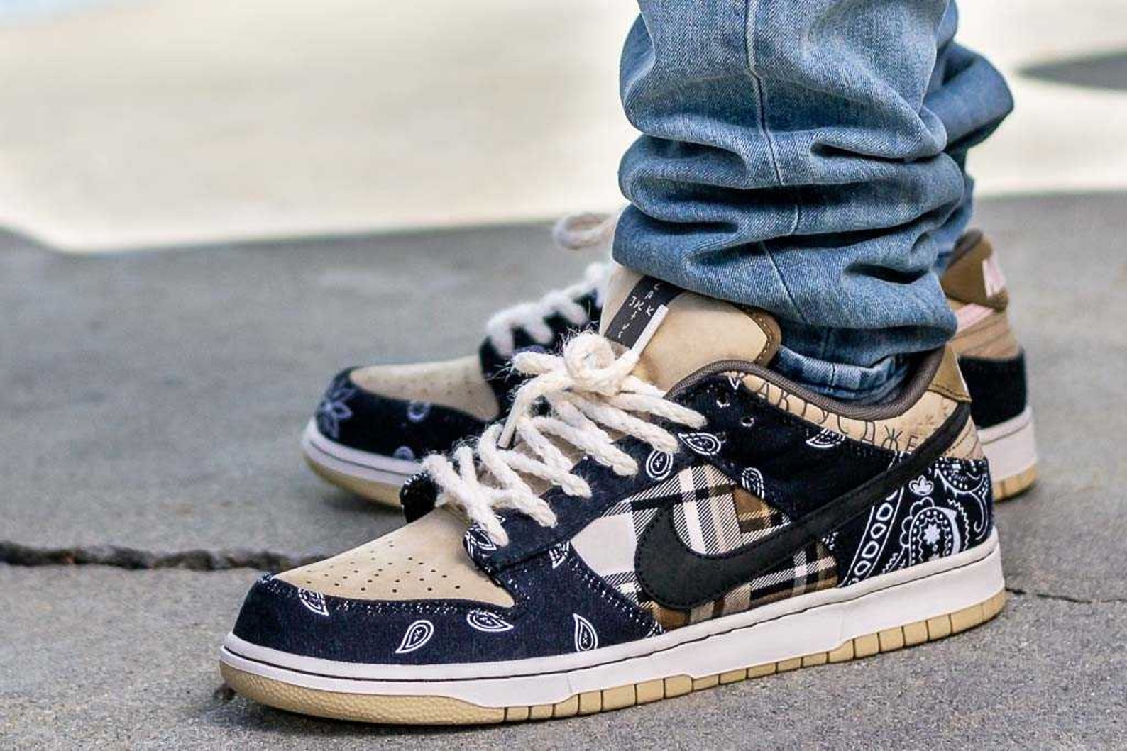 Pair Rope Mens Cactus Jack Braided Sb Dunk Style Shoelaces Laces for ...