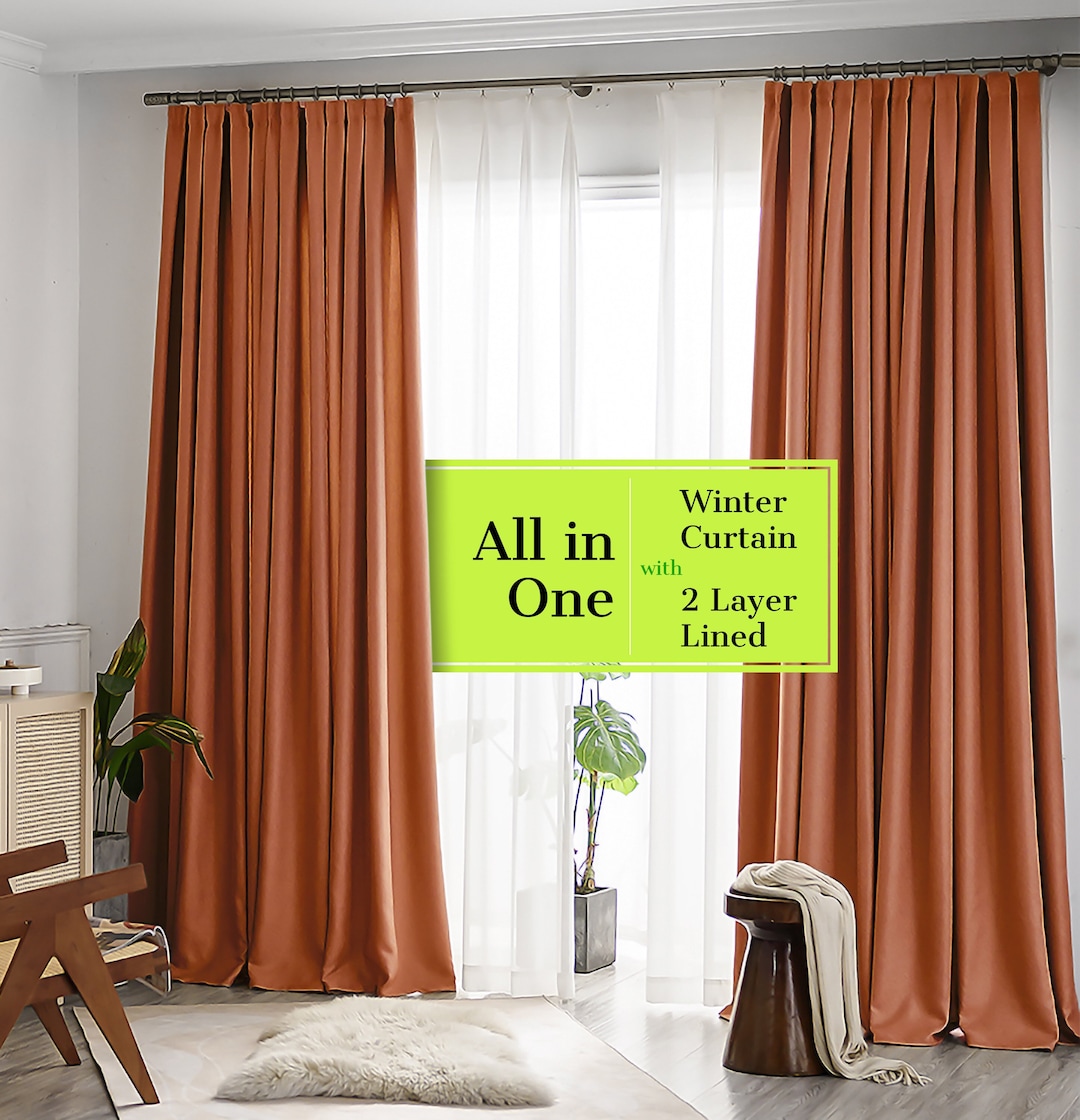 Double Layer Winter Curtain, Thermal Door Curtain, Energy Saving ...