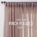 Linen Look Pleated Curtain, Pinch Pleat Curtains, Drapes Panels for ...