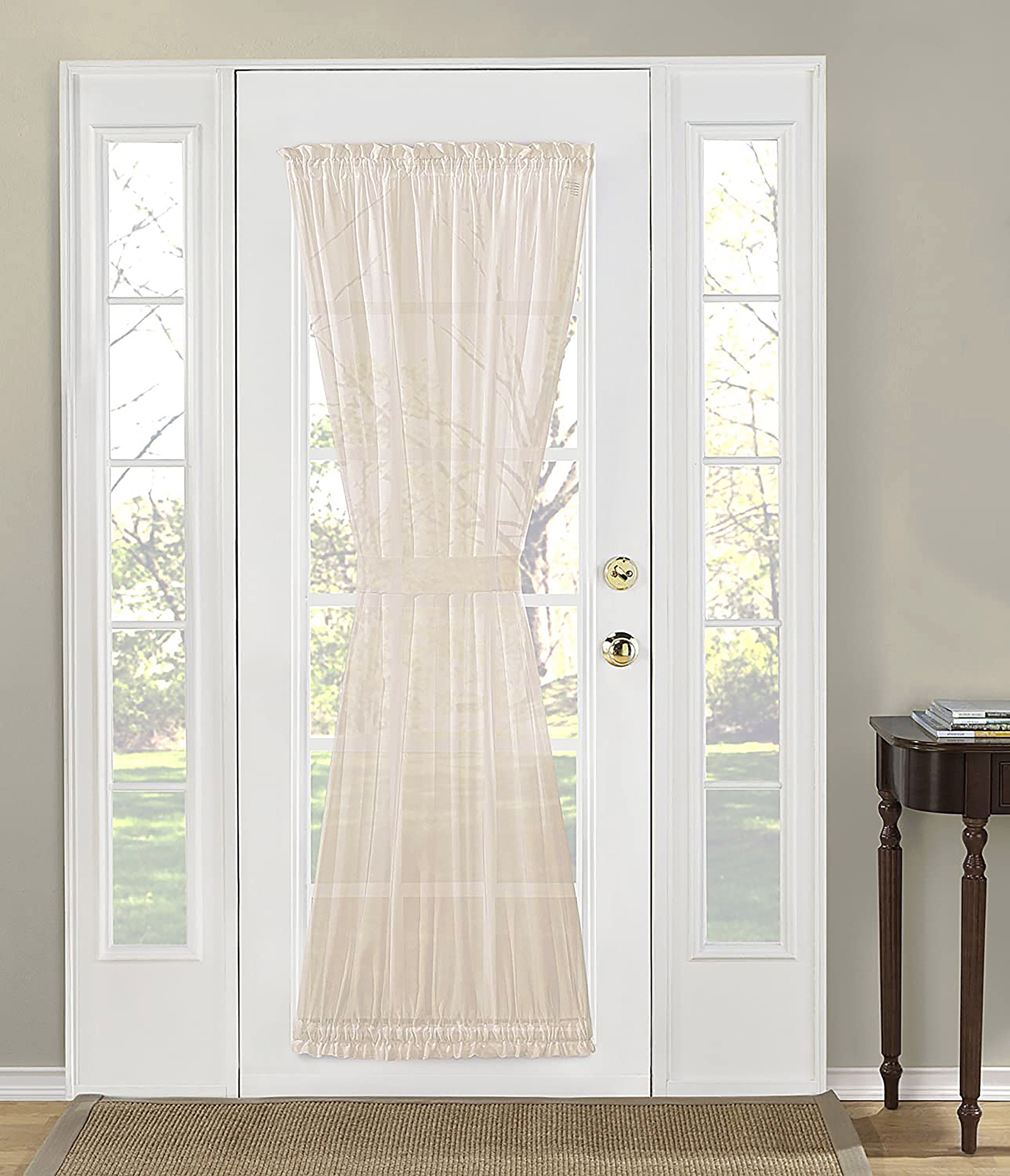 Sheer Door Curtain, Sidelight Window,french Door Curtains, Front Door ...