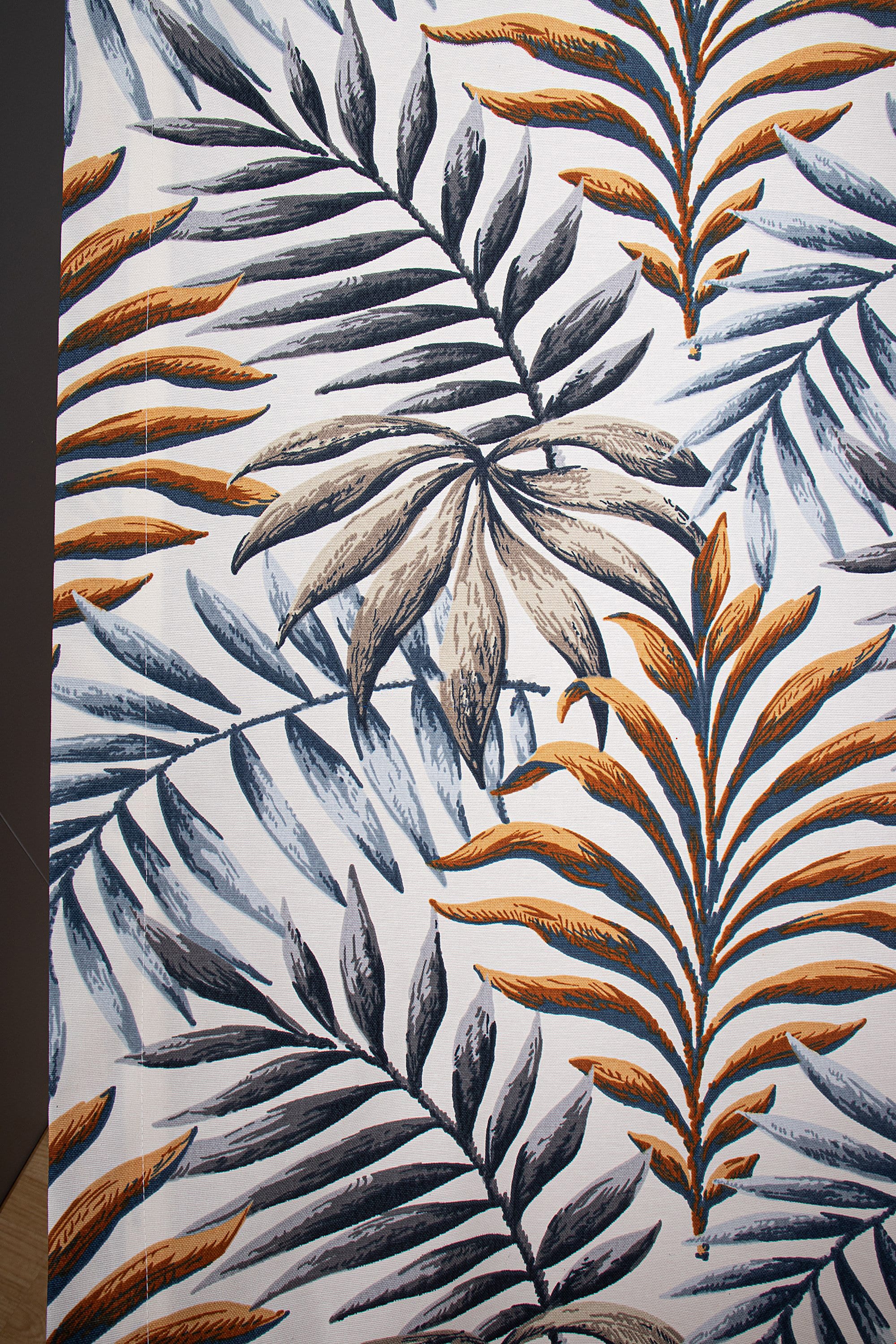 Tropical Leaf Pattern Curtain, Floral Curtain for Living Rooms ...