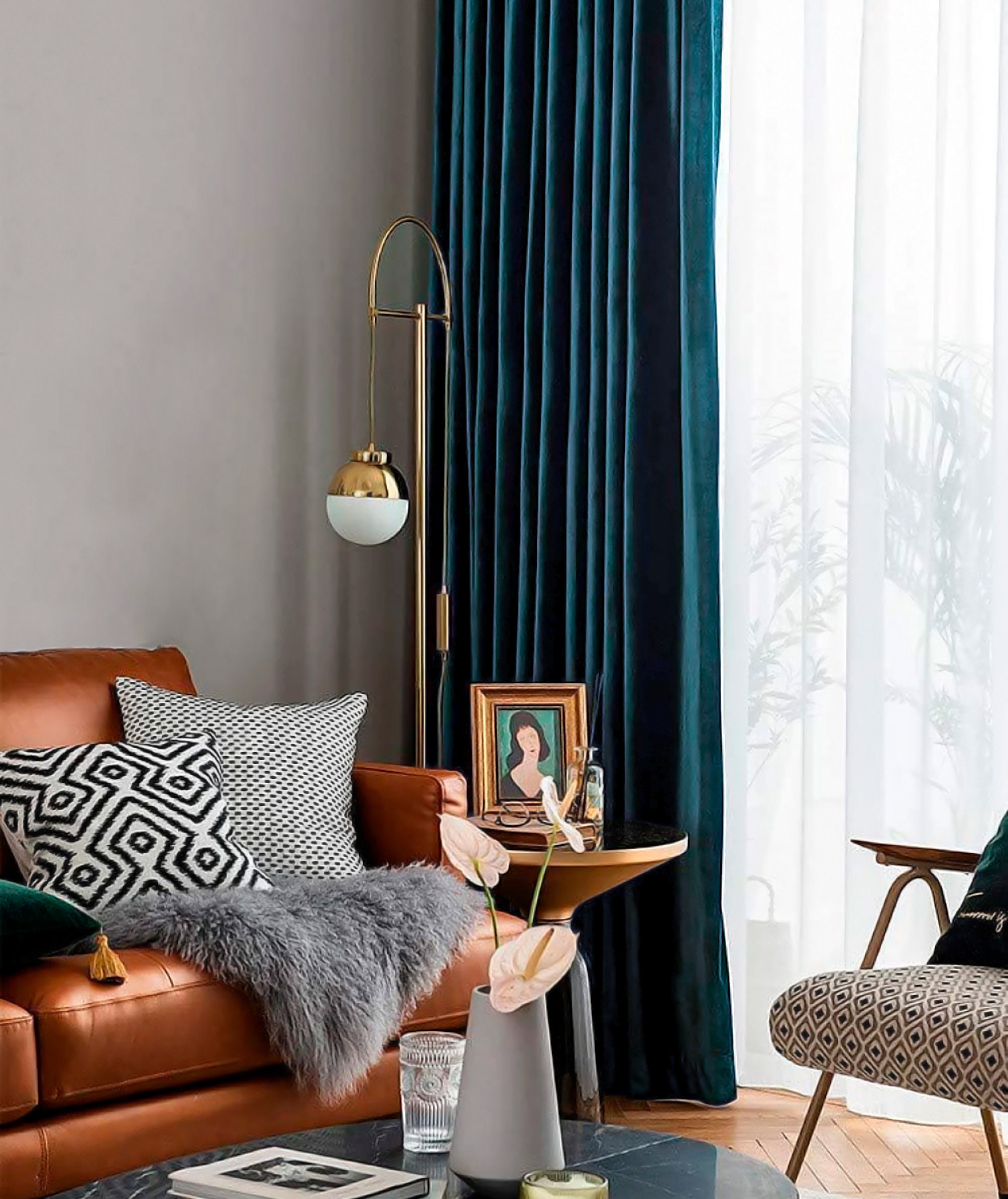 Double Sided Winter Velvet Curtains Velvet Drapes Extra Long - Etsy