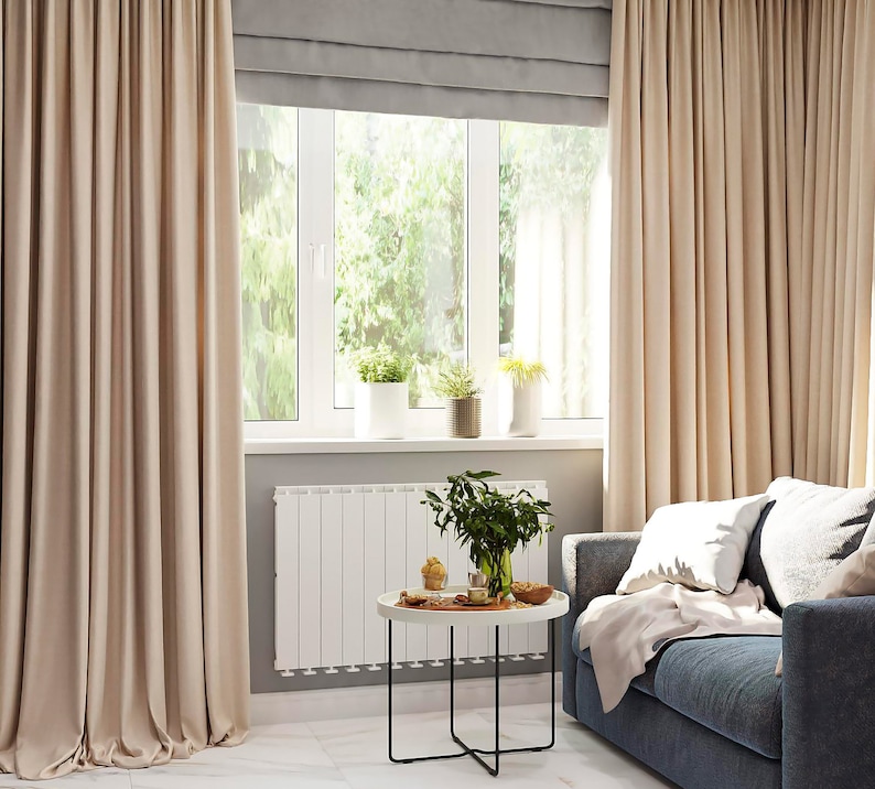 Double French Pleated Curtains, Drapes Panels for Living Room, Bedroom ...