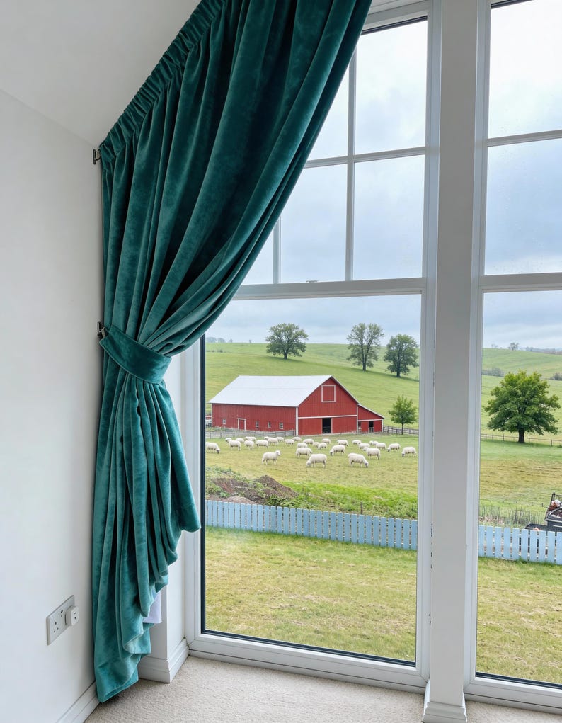 Angled Curtains, Apex Curtains, Angled Window Curtains, Curtains for ...