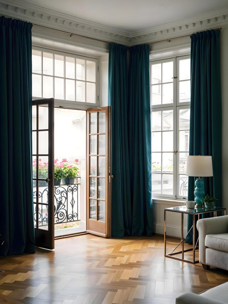 Long Curtains, Long Velvet Curtain,living Room Velvet Curtain,high ...