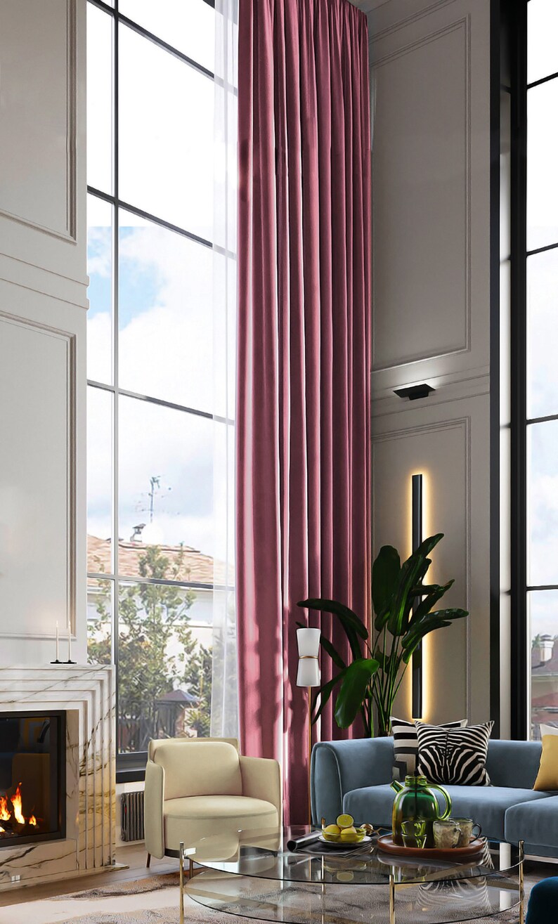 Long Curtains, Long Velvet Curtain,living Room Velvet Curtain,high ...