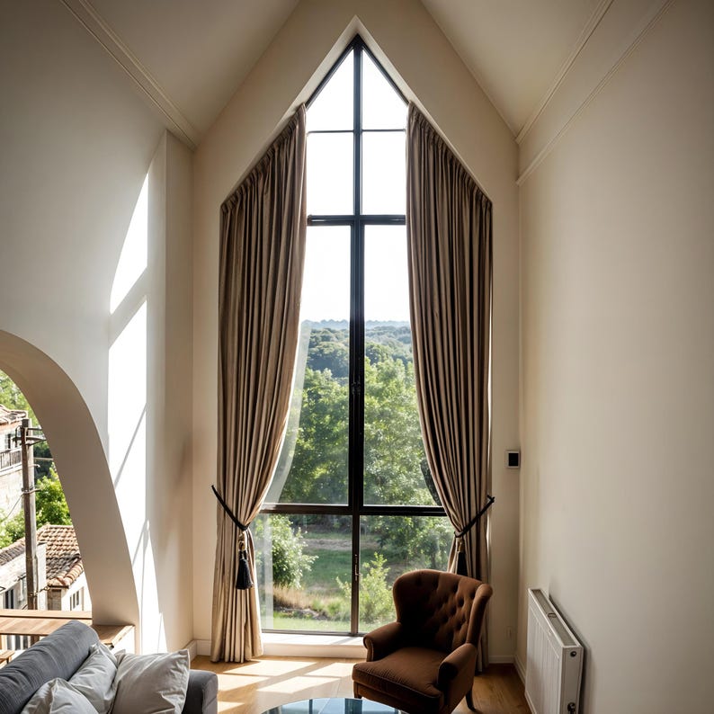 Angled Window Curtains, Apex Window Curtains, Custom Angle Curtains ...