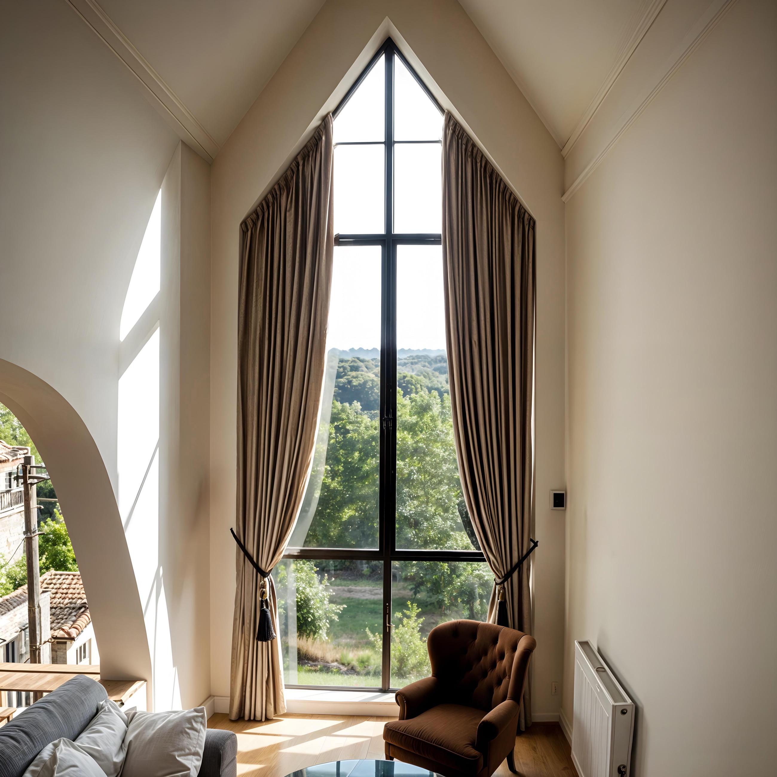 Angled Window Curtains, Apex Window Curtains, Custom Angle Curtains ...