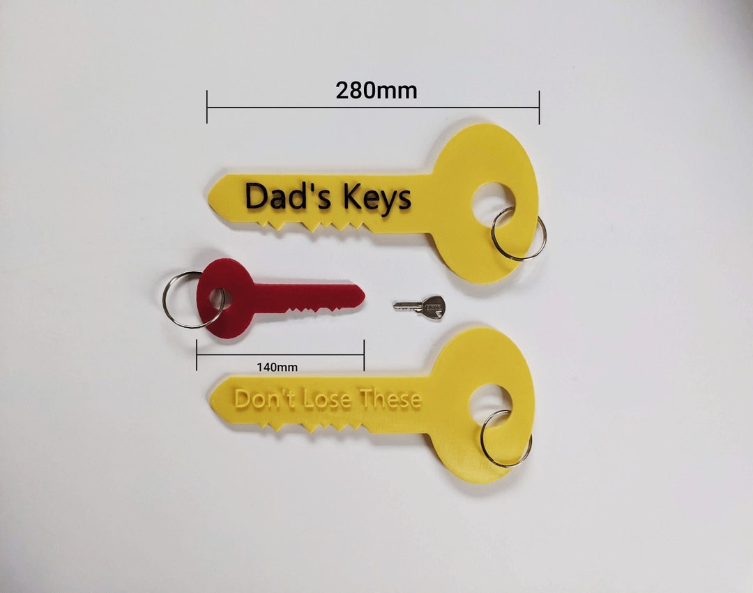 Personalizable Giant Key Keyring | Massive Key on Keyring so You Can't ...