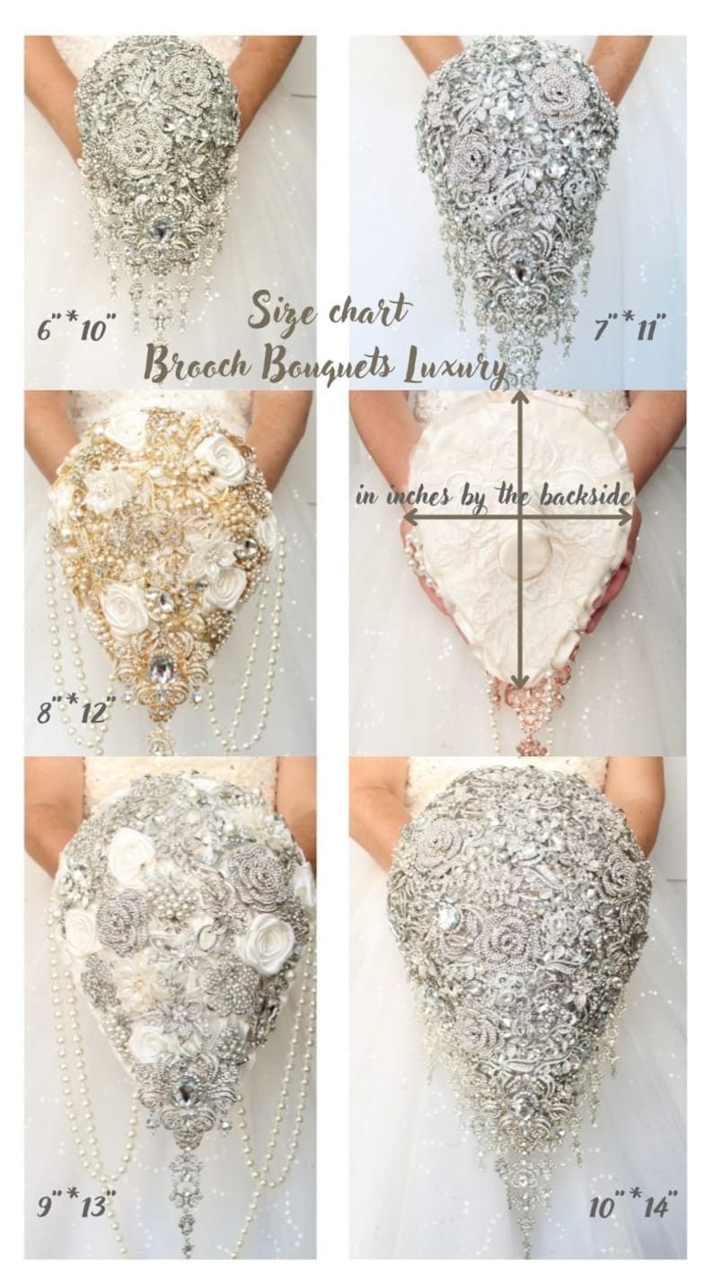 Cascade Brooch Bouquet. Rose Gold Wedding Bouquet. Ivory - Etsy