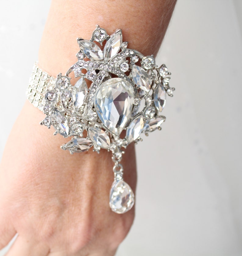 Silver Brooch Bouquet. Cascade Luxury Wedding Bouquet. Crystal - Etsy