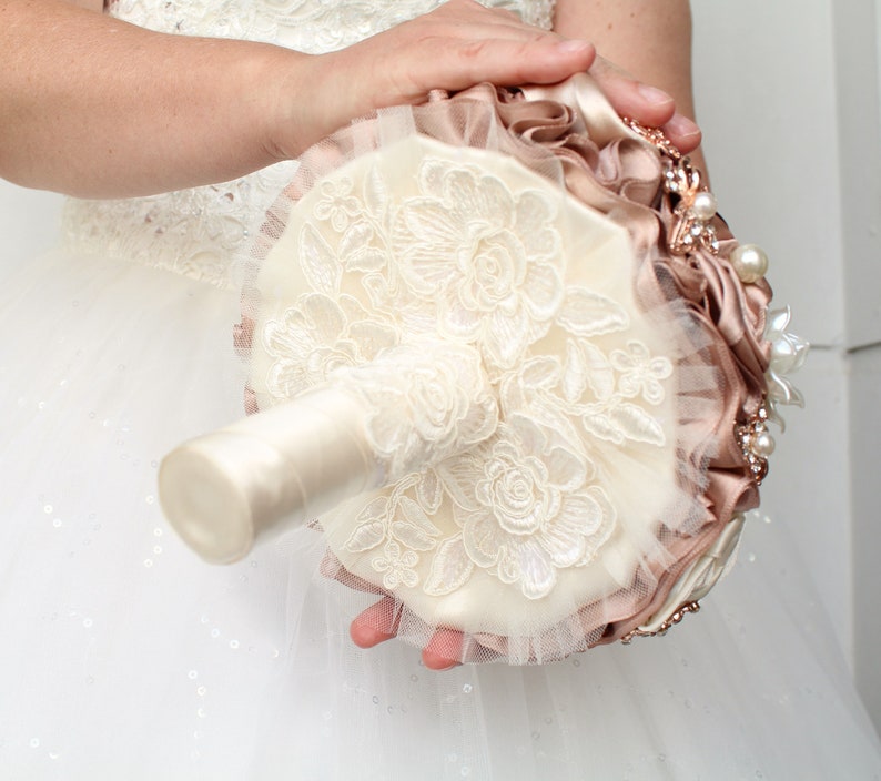 Burgundy Rose Gold Brooch Bouquet. Wine and Champagne Wedding - Etsy