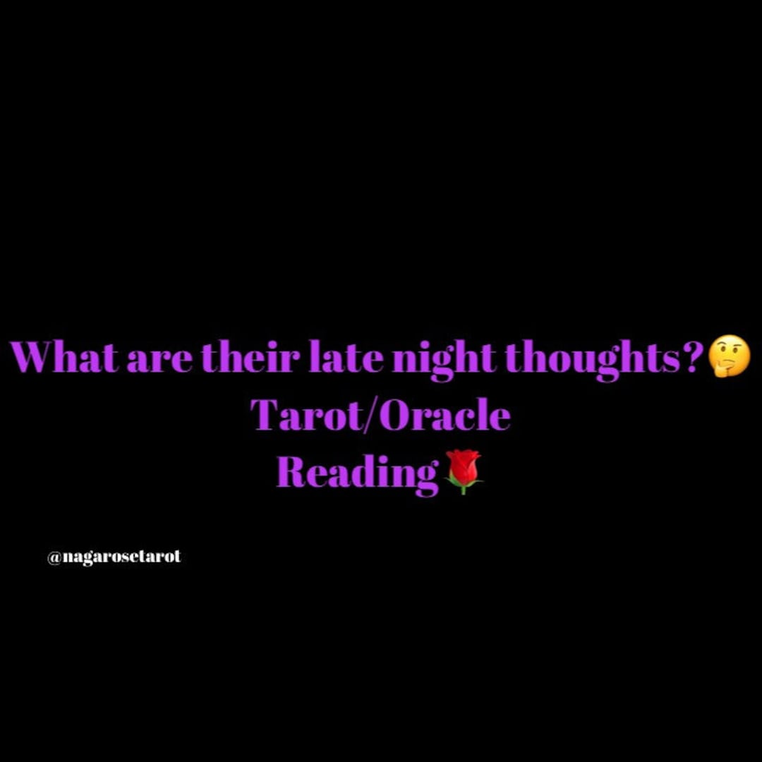 What Are Their Late Night Thoughts? Tarot Reading - Etsy