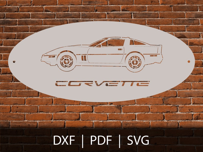 Chevrolet Corvette C4 | DXF PDF SVG - Etsy